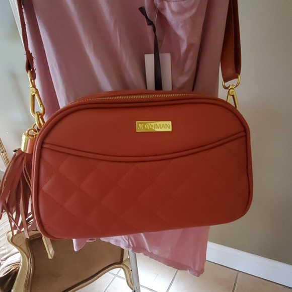 Joy & Iman | Bags | Joy Iman Quilted Genuine Leather Crossbody | Poshmark